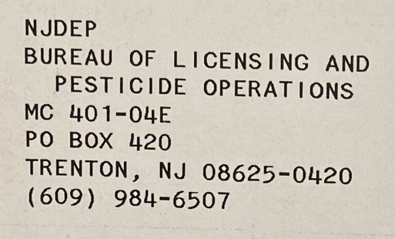 Tips for Renewal of NJDEP Private Pesticide Applicators Licenses ...