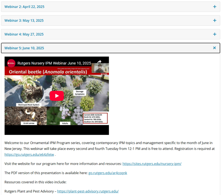 NEW – Ornamental IPM Website & Upload of 6/10 Webinar – Next Session ...